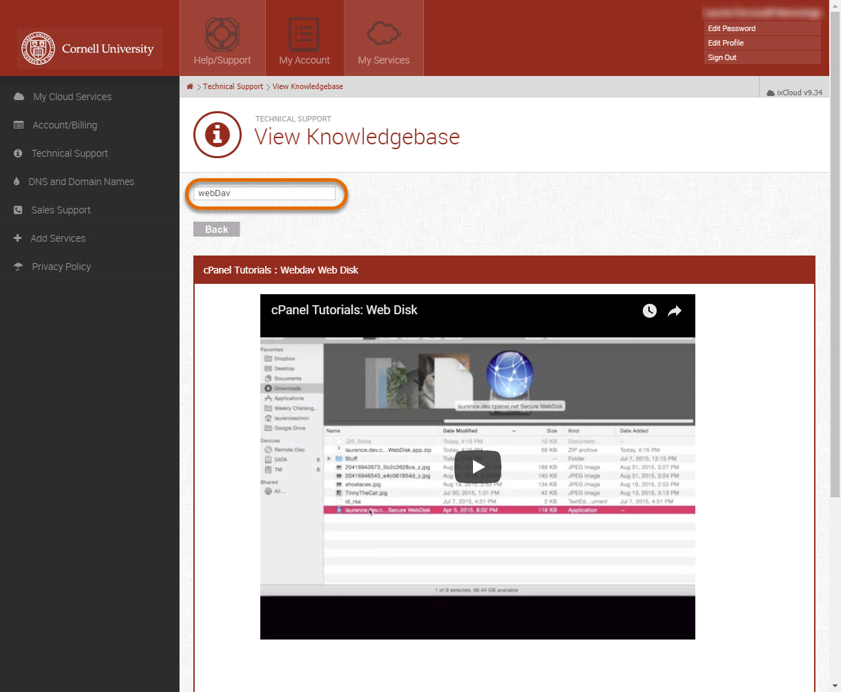 Use Web Disk (WebDAV) with Media3 | IT@Cornell